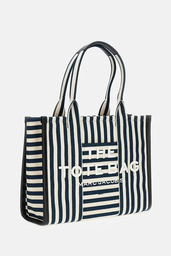 Marc Jacobs Large Striped Canvas Tote Bag