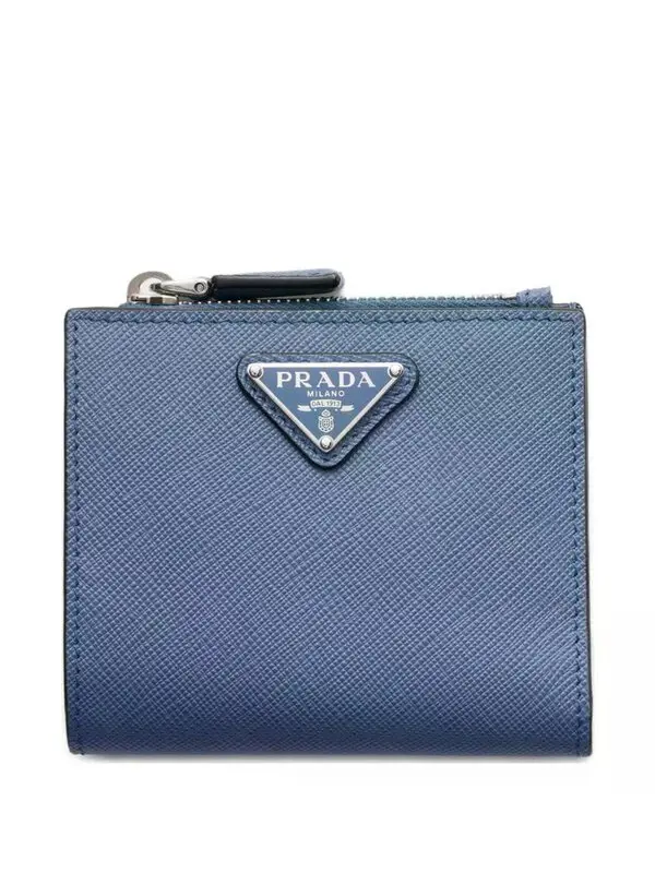 Prada Small Saffiano Leather Wallet - Blue