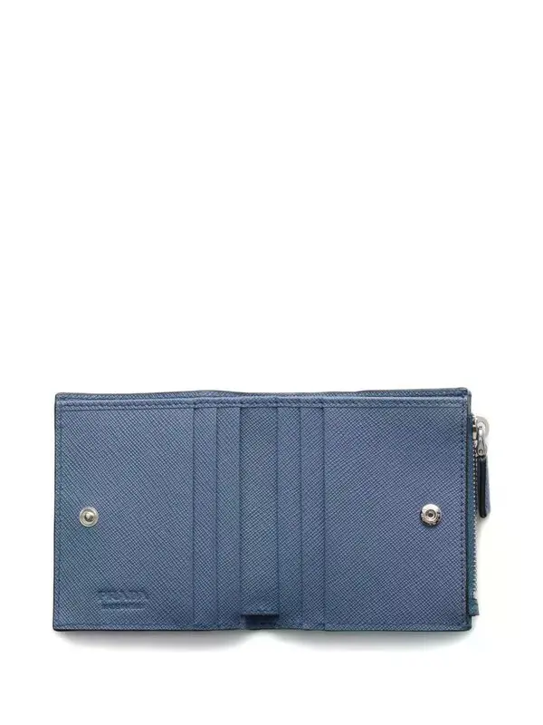 Prada Small Saffiano Leather Wallet - Blue