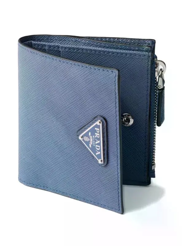 Prada Small Saffiano Leather Wallet - Blue