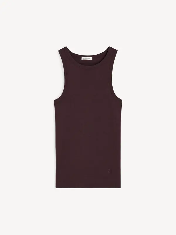 BY MALENE BIRGER Mani Organic Cotton Tank Top - Aubergine