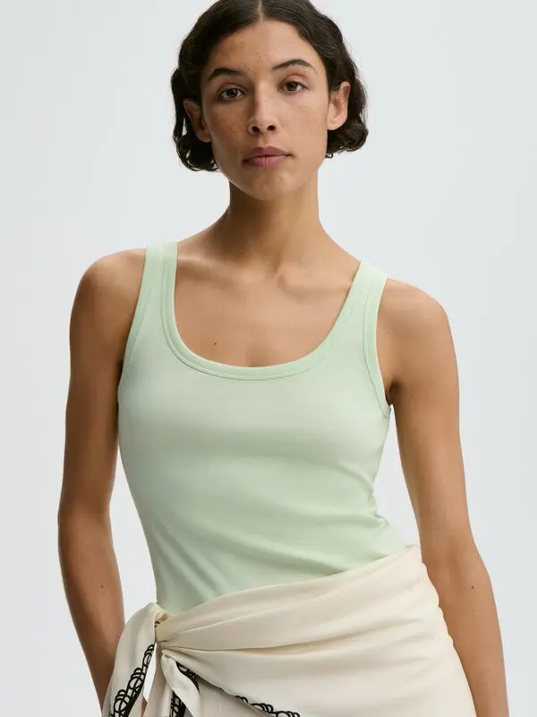 BY MALENE BIRGER Dali Organic Cotton Tank Top - Seacrest