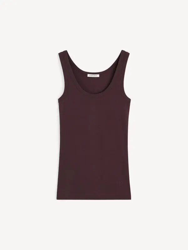BY MALENE BIRGER Dali Organic Cotton Tank Top - Aubergine