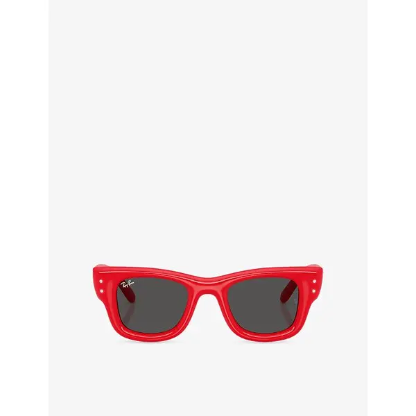 Ray-ban Wayfarer Puffer Square-frame Sunglasses - Red
