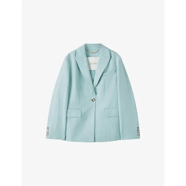 JOSEPH Relaxed-fit Linen-blend Blazer