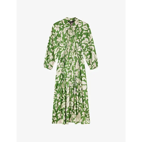 Whistles Floral Print Woven Shirt Dress - Multi-coloured