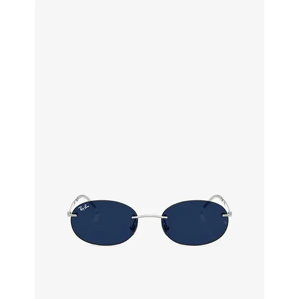 Ray-ban Rb3767 Oval-frame Sunglasses - Silver