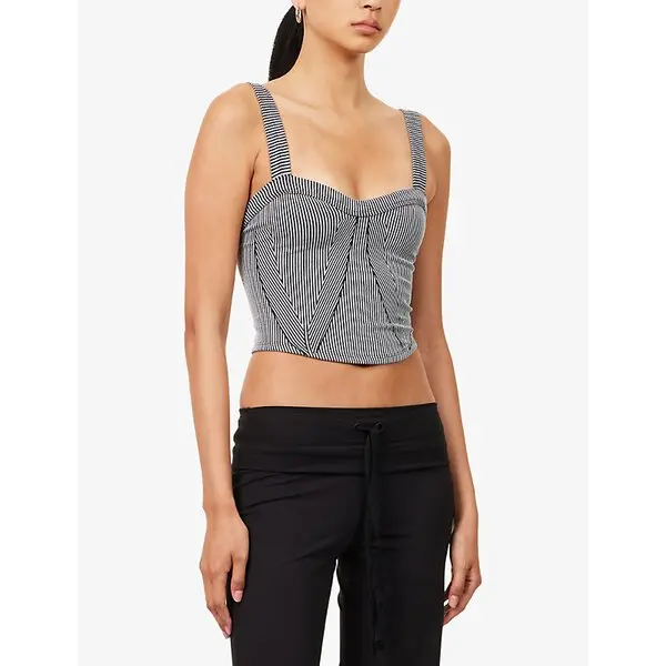 Free People Perfectly Plaited Cami Stretch-woven Top