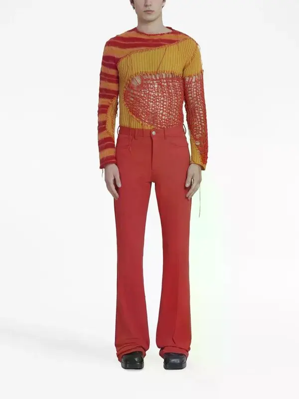 Marni Pressed-crease Flared Trousers
