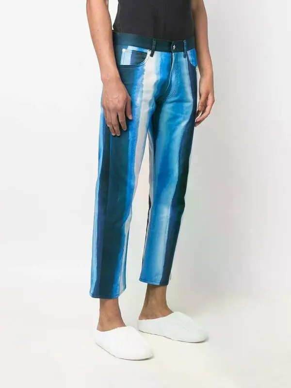 Marni Watercolour Stripe Print Trousers