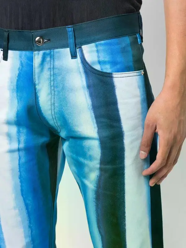 Marni Watercolour Stripe Print Trousers