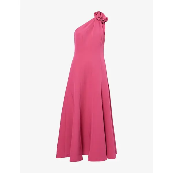 Roland Mouret 3d-flower Strapless Woven Gown