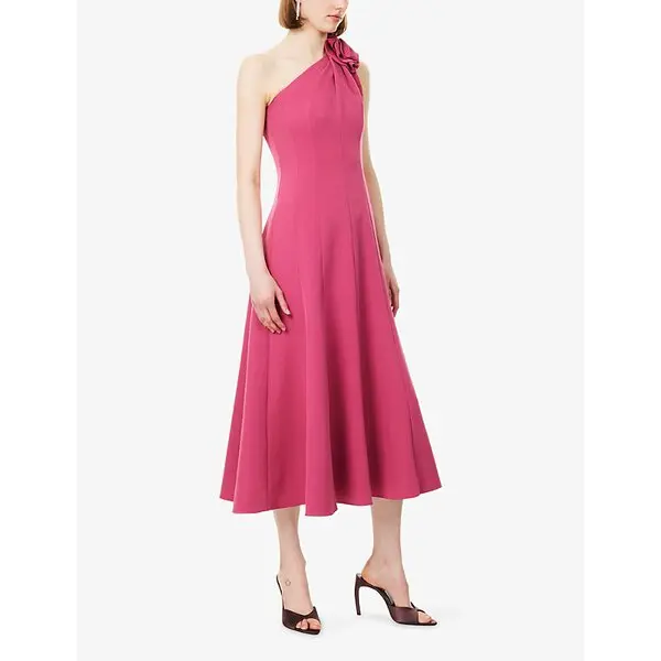 Roland Mouret 3d-flower Strapless Woven Gown