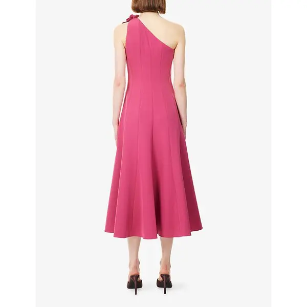 Roland Mouret 3d-flower Strapless Woven Gown