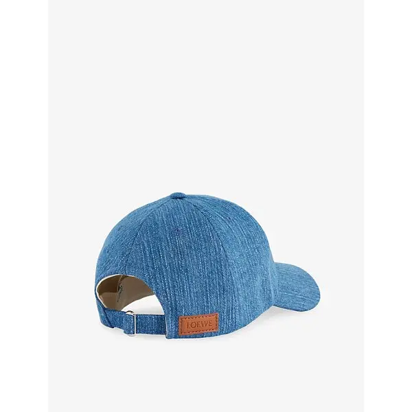 Loewe Logo-patch Cotton Cap - Denim
