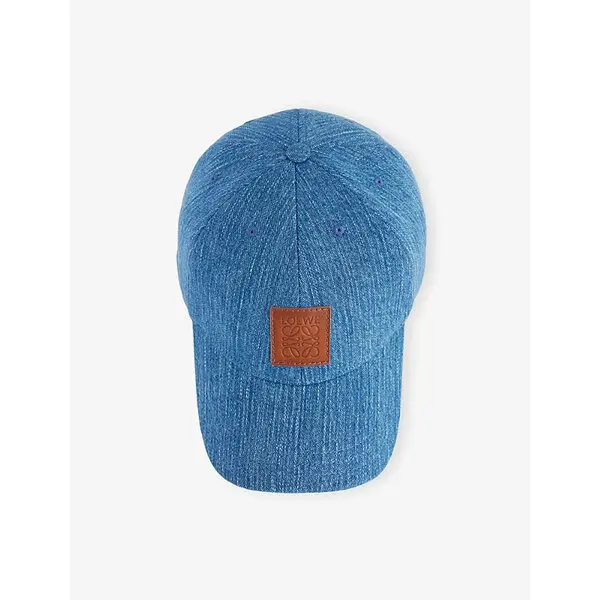 Loewe Logo-patch Cotton Cap - Denim