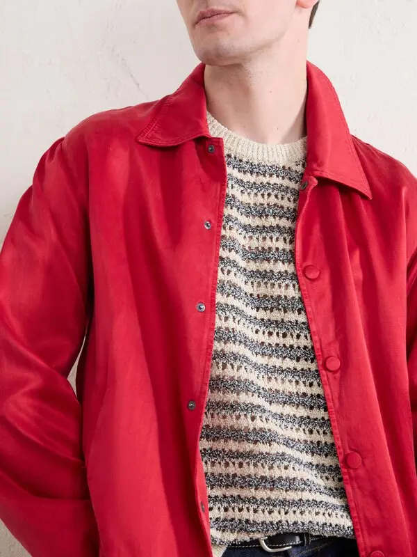 Aimé Leon Dore Striped Open-knit Cotton-blend Sweater