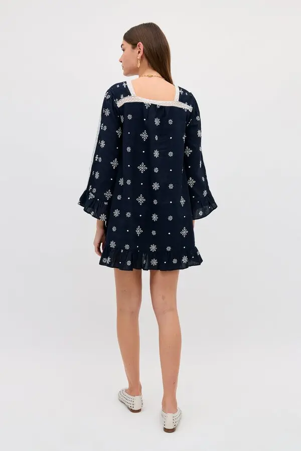 Rixo Susana Embroidered Mini Dress