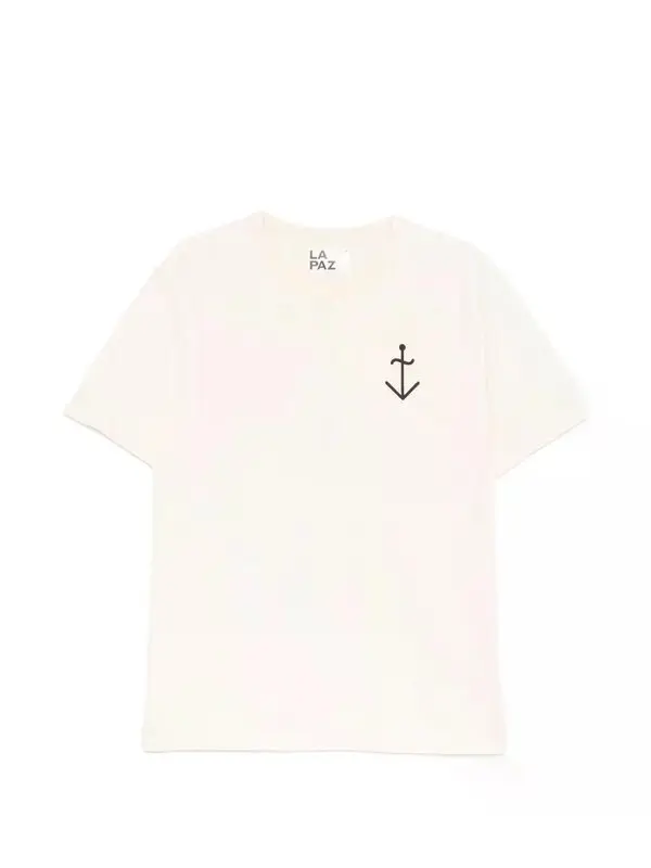 LA PAZ Logo-print T-shirt - Neutrals