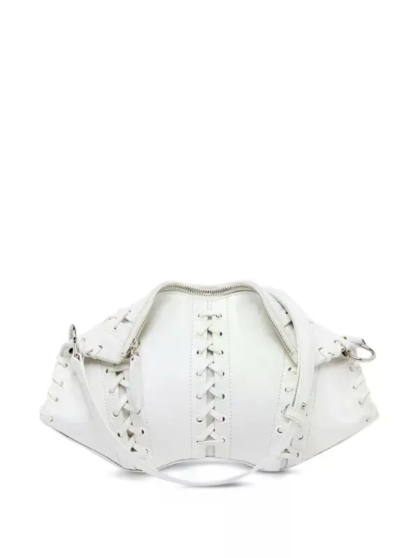 Alexander McQueen Manta Lace-up Clutch - White