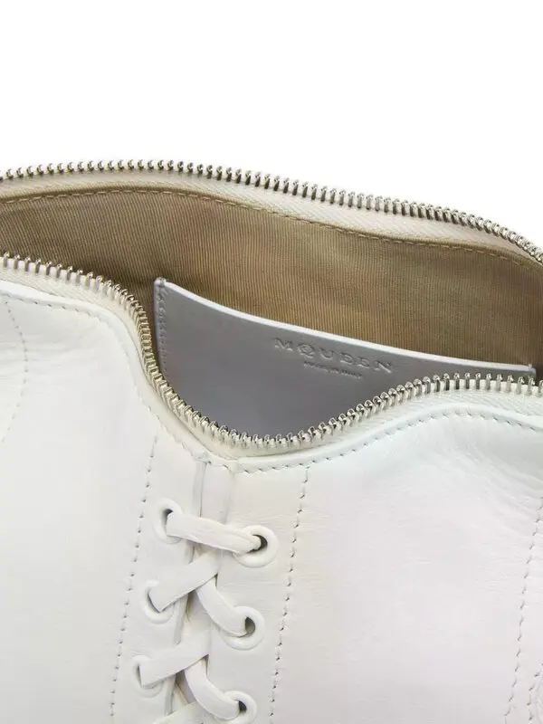 Alexander McQueen Manta Lace-up Clutch - White