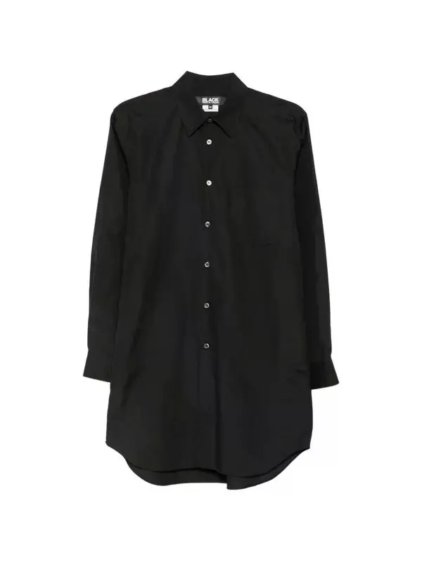 Comme Des Garçons Chest-pocket Longline Shirt - Black