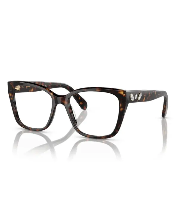 SWAROVSKI Tortoiseshell Full Rim Eyeglasses - Havana