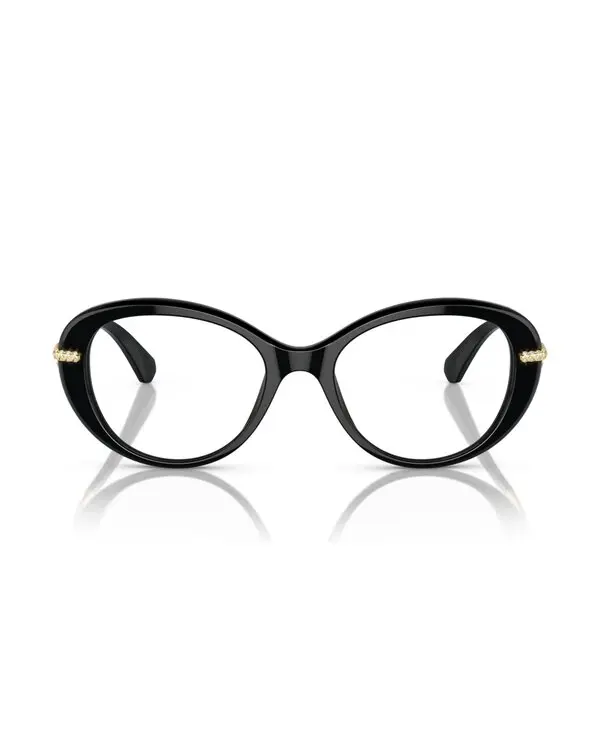SWAROVSKI Oval Embellished Eyeglasses - Black