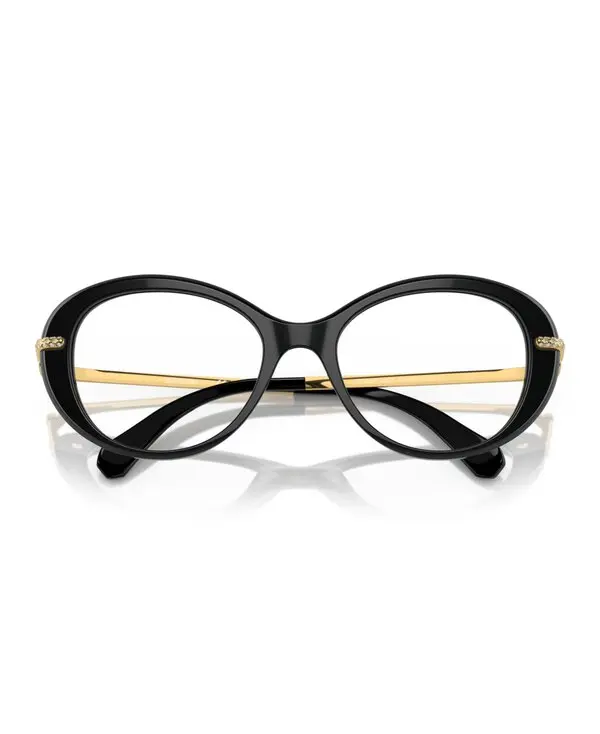 SWAROVSKI Oval Embellished Eyeglasses - Black