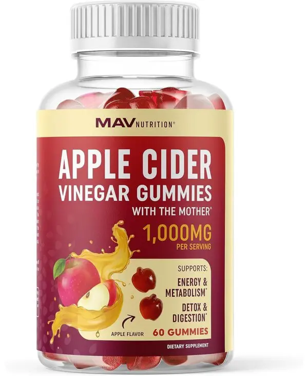 MAV NUTRITION Apple Cider Vinegar Gummies With Vitamin B6