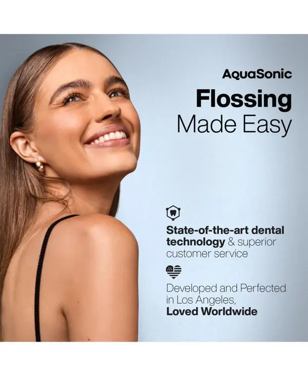 AQUASONIC Elite Rechargeable Water Flosser - Green