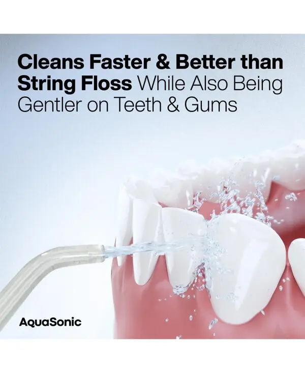 AQUASONIC Elite Rechargeable Water Flosser - Green