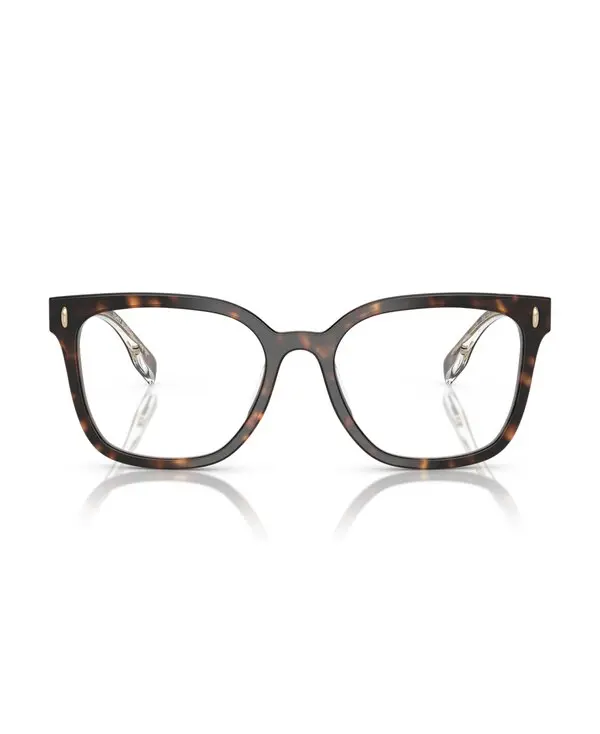 Tory Burch Square Frame Eyeglasses - Dark Tortoise