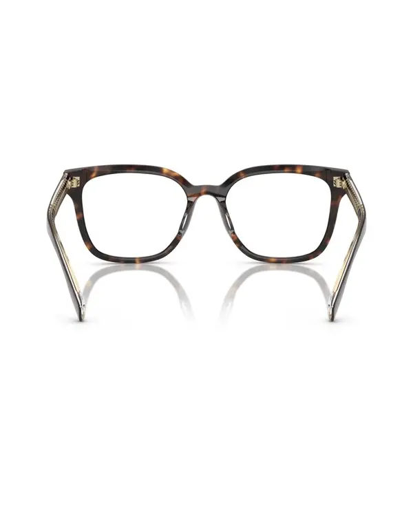 Tory Burch Square Frame Eyeglasses - Dark Tortoise