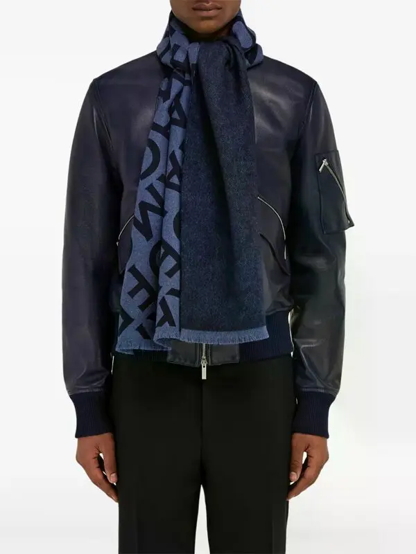FERRAGAMO Reversible Logo Scarf - Blue