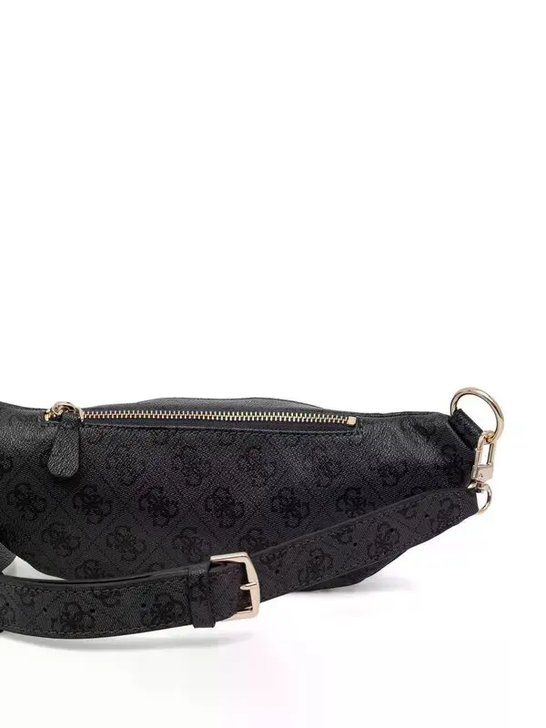 Guess Latona Monogram Belt Bag - Black