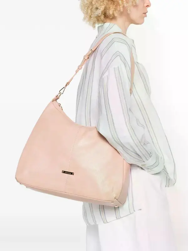 CROMIA Serena Grained Leather Shoulder Bag - Pink