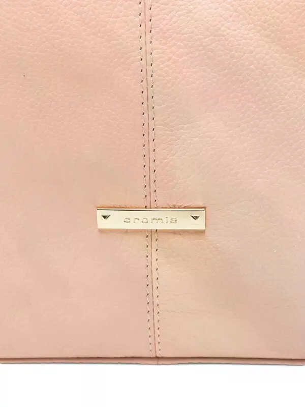 CROMIA Serena Grained Leather Shoulder Bag - Pink