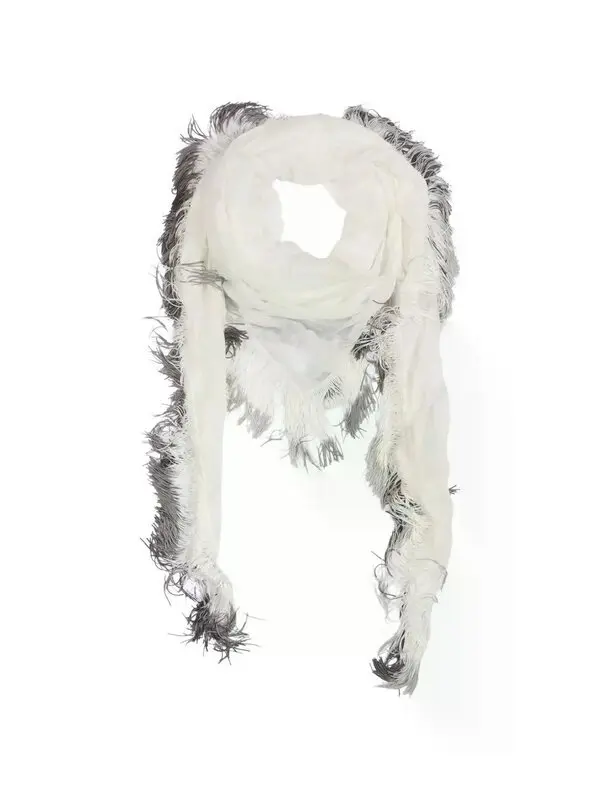 Faliero Sarti New Can Can Fringe-trimmed Scarf - White