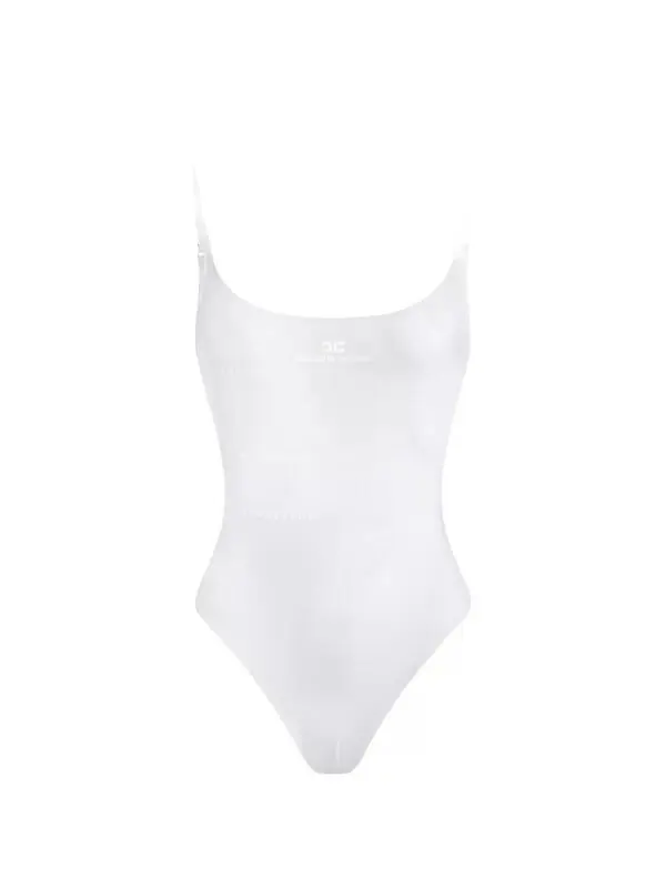 Elisabetta Franchi Lettering-print One-piece Swimsuit - White