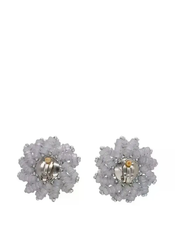 Vintage Floral-design Clip-on Earrings