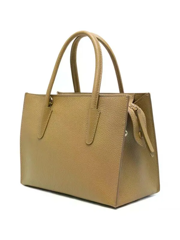 COCCINELLE Grained Leather Tote Bag - Green