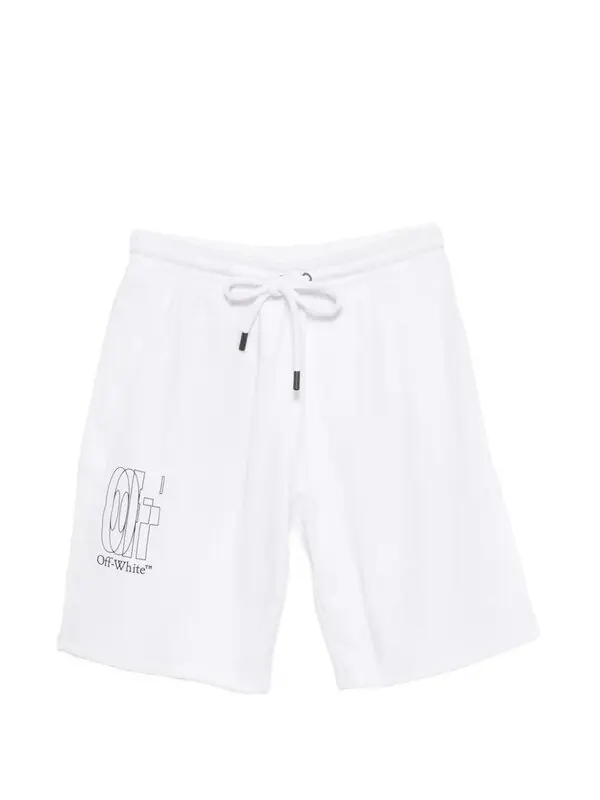 Off-White Logo-print Drawstring Shorts - White