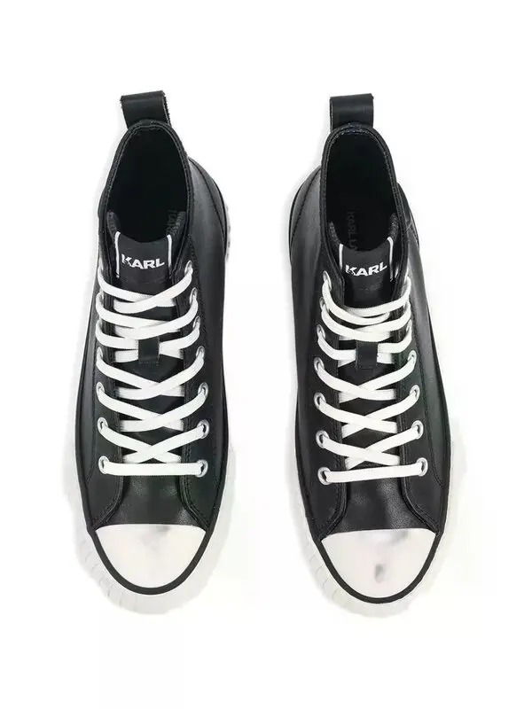Karl Lagerfeld Kampus Max Nft Platform High-top Sneakers - Black