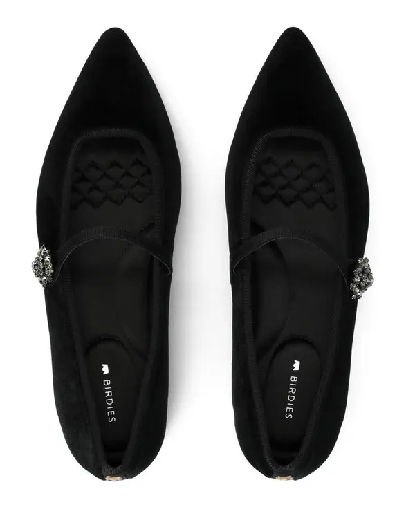 BIRDIES The Goldfinch 15 Velvet Mary Jane - Black