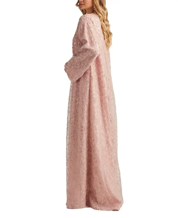 Tadashi Shoji Baynton Sequin Embroidered Caftan Gown - Blush