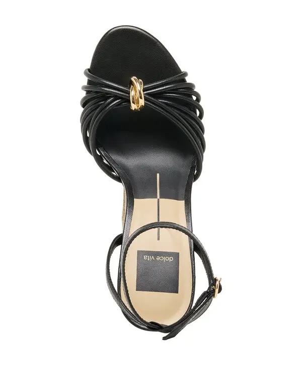 Dolce Vita Isebel Strappy Sandals - Black Leather