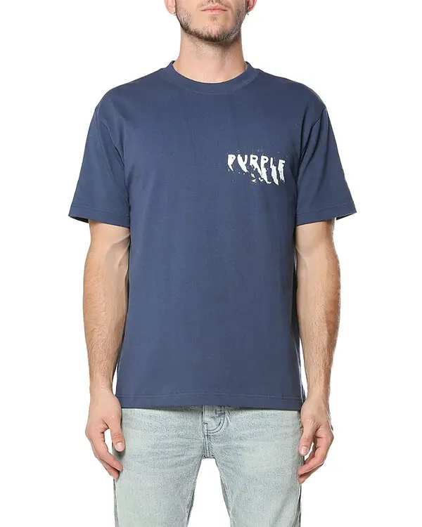 PURPLE BRAND Hwt Jersey Short Sleeve Tee - Blue
