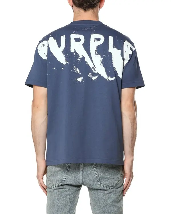 PURPLE BRAND Hwt Jersey Short Sleeve Tee - Blue