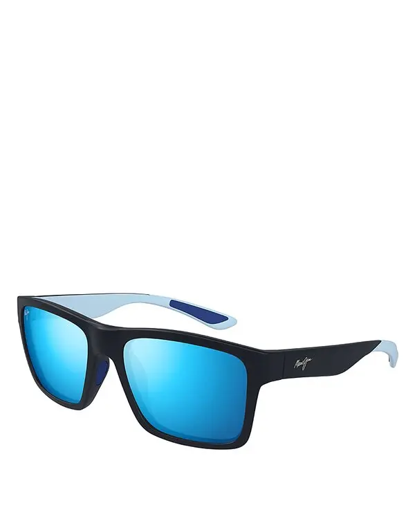 Maui Jim The Flats 57mm Rectangular Sunglasses - Blue Multi